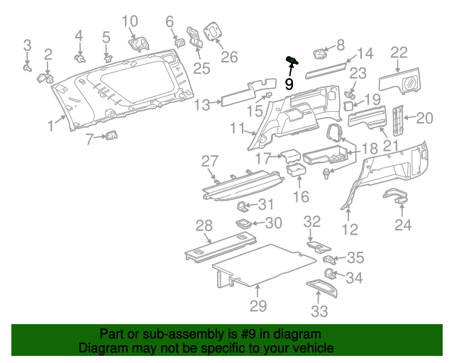 64267-0C010-E1 - Hook, Package Holder Net - 2003-2010 Toyota | OEM ...