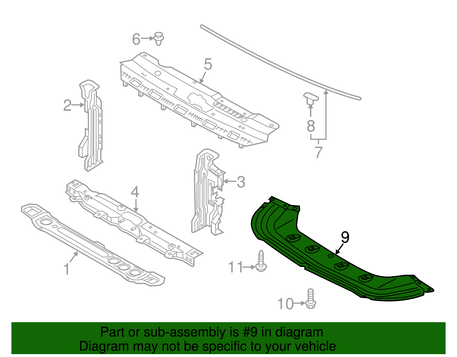 29110-F6000 - Under Cover 2017-2019 Kia Cadenza | Genuine Kia Parts