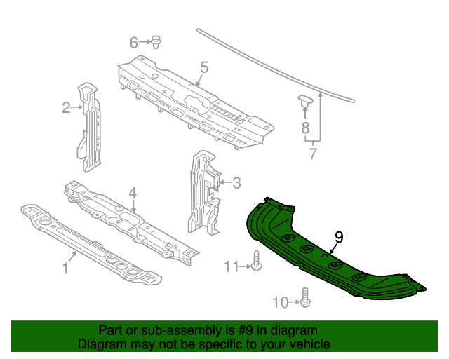29110-F6000 - Under Cover 2017-2019 Kia Cadenza | Kia.Parts Store