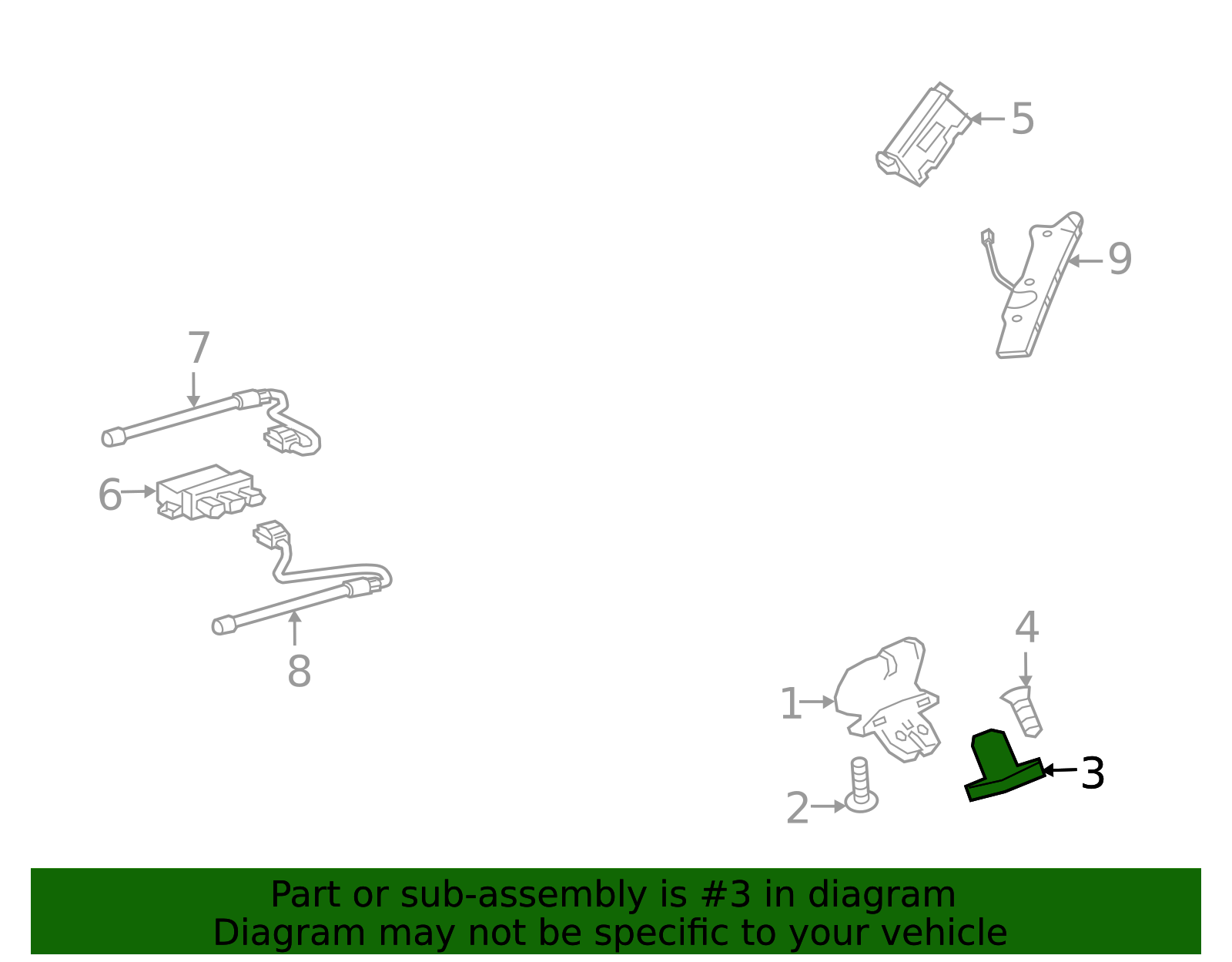 2011-2025 GM (Replaces 13532903) Liftgate Latch Striker 13530679 GM ...