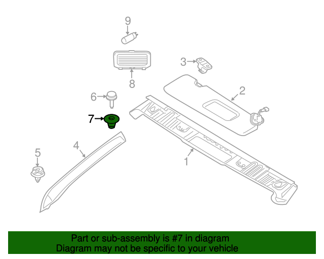 Genuine BMW 07-14-7-110-847 | Body A-Pillar Trim Panel Grommet | FREE ...