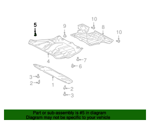 51453-0E010 - Center Shield Clip - 2004-2009 Lexus | My L Parts