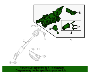 2013-2019 Lincoln Steering Column DA5Z-3C529-D | TascaParts.com