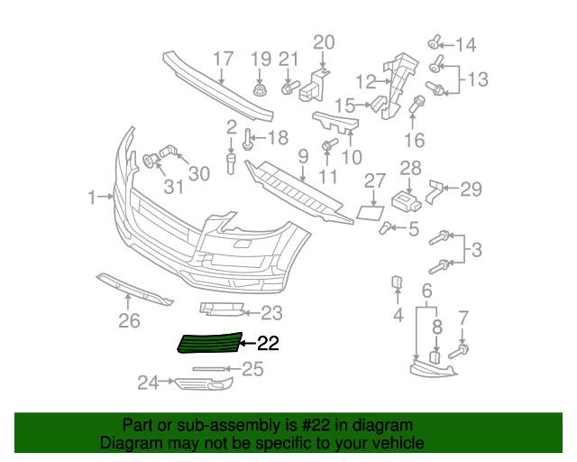 4L0-807-698-01C - Outer Grille 2007-2009 Audi Q7 | Audi OEM Parts