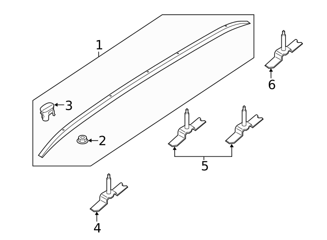 Genuine OEM Roof Rail Part# 87270-S1000 Fits 2019-2023 Hyundai Santa Fe ...