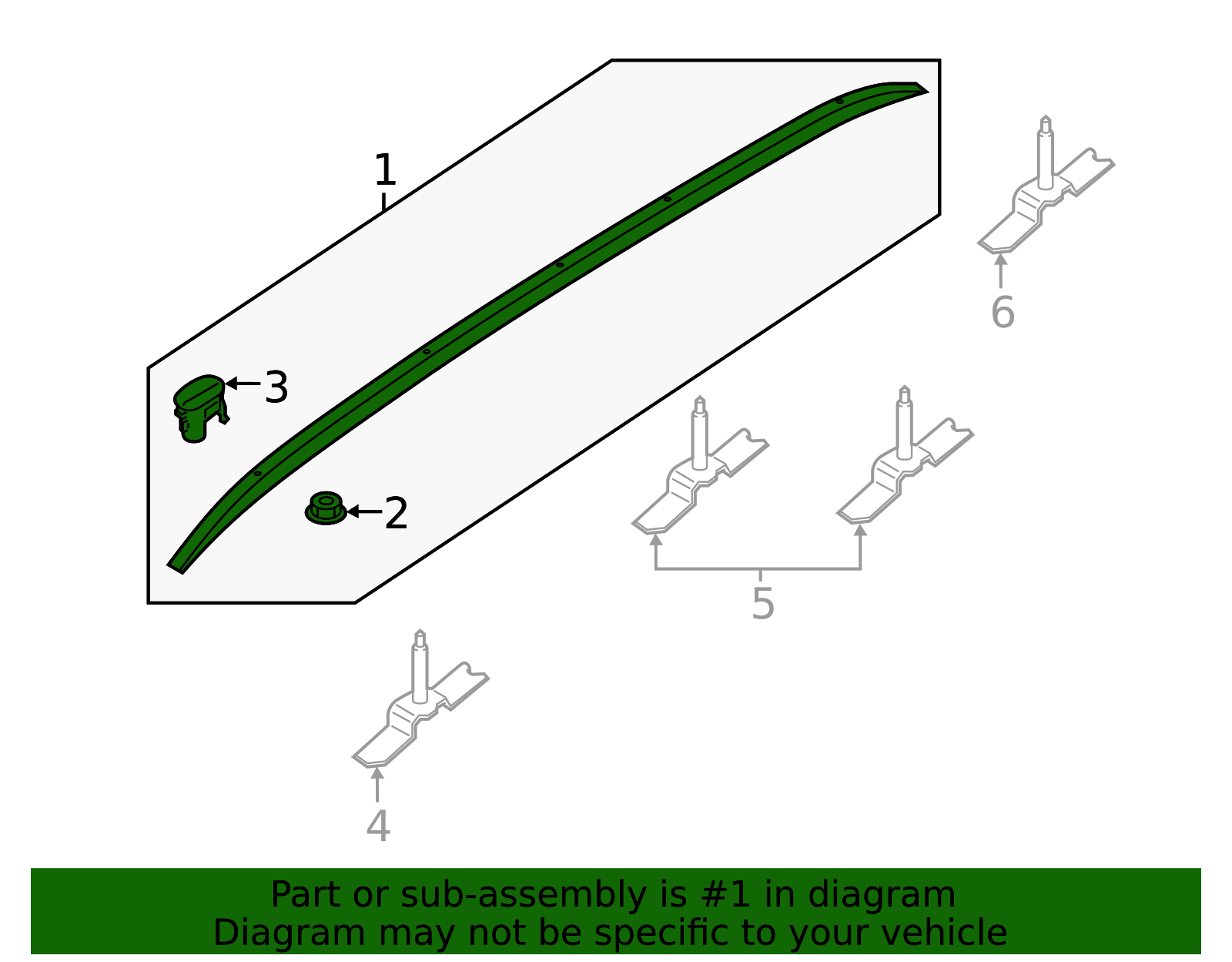 Genuine OEM Roof Rail Part# 87270-S1000 Fits 2019-2023 Hyundai Santa Fe ...