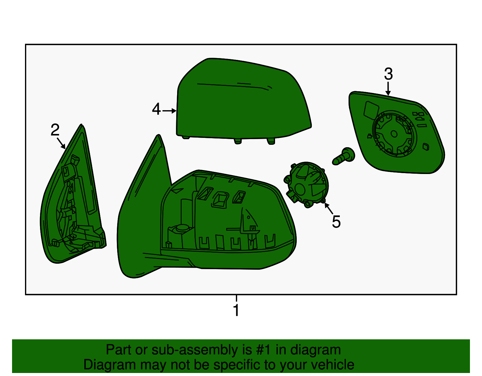 2018-2022 GM Primed Driver Side Door Mirror 84979795 GM | GMPartsDirect.com