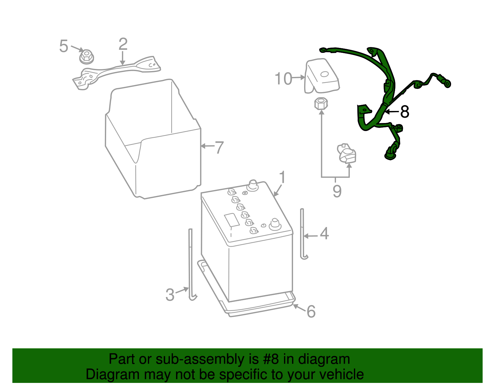 81601AG070 - Battery Cable Harness 2009-2013 Subaru Forester ...