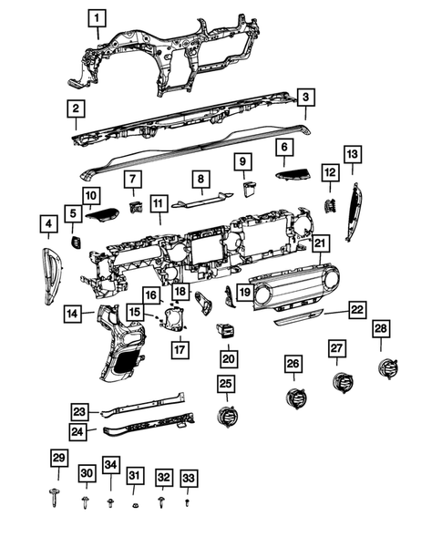 Instrument Panel for 2019 Jeep Wrangler | Mopar eStore