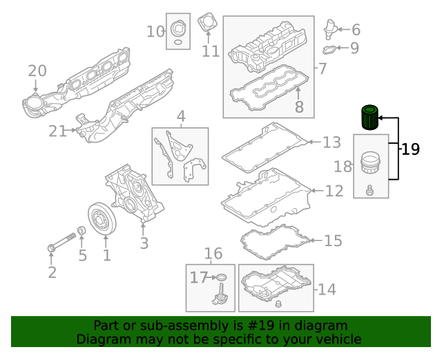 11425a33c43 - 2020-2024 BMW Oil Filter (11-42-5-A33-C43) | BMW of South ...