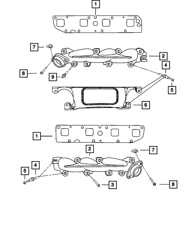 2013-2022 Ram Exhaust Manifold, Right Side 5045486AA | My Mopar Parts