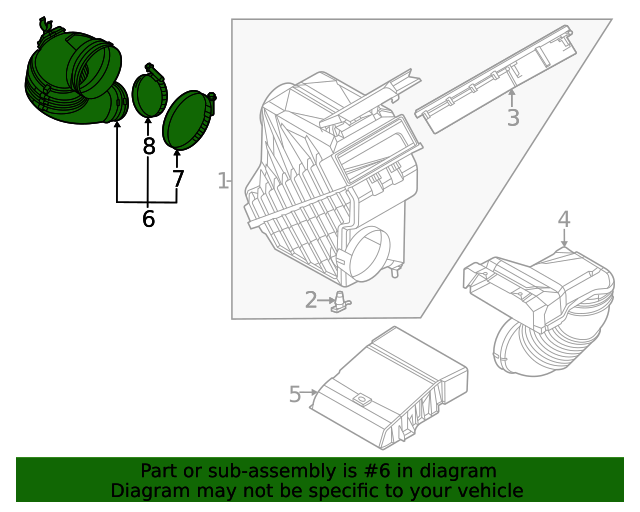 2021-2024 Genesis Intake Tube 28140-T6230 | Hyundai Wholesale Direct