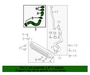 2013-2020 Ford | Inter-Cooler Pipe | FS7Z-6K683-A | Walls' Ford Parts
