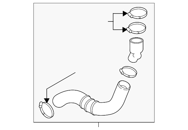 Ford FS7Z-6K683-A - Turbocharger Inter-Cooler Pipe - 2013-2020 Ford ...