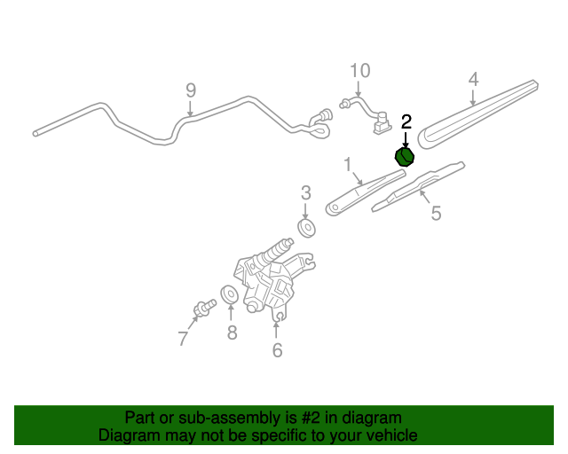 2010-2020 GM Wiper Arm Nut 11569591 | GMPartsDirect.com