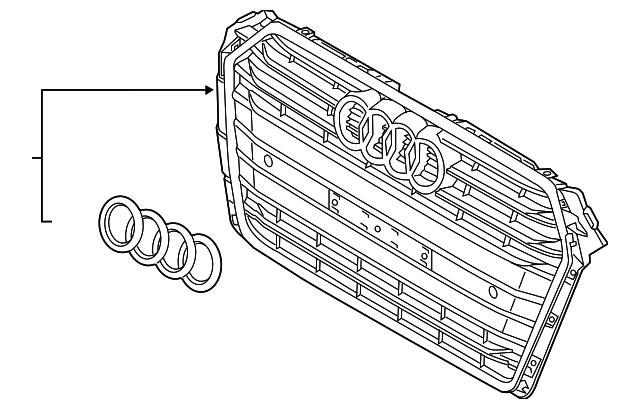 8W0-853-651-M-RP5 - Grille Assembly 2017 Audi | Audi OEM Parts