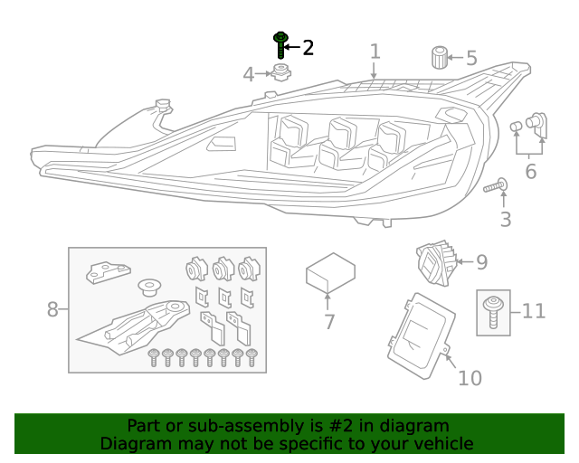 2020-2024 Toyota GR Supra Headlamp Assembly Screw 90118-WA238 | Toyota ...