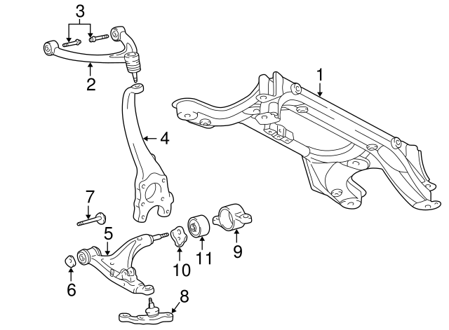 48620-50050 - Lower Control Arm - 2001-2006 Lexus LS430 | DiscMonster