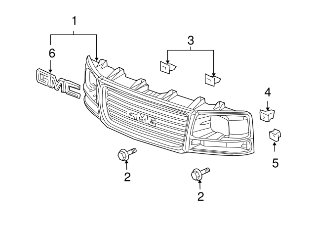 Buy Genuine GM Auto Parts - Grille (Part # 22881262) | GM Parts Store