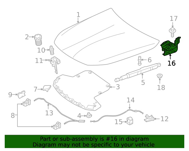 213-880-01-28 - Hinge 2017-2023 Mercedes-Benz | Mercedes-Benz USA Parts