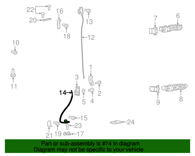 2014-2021 Ram Lower Latch 68226089AC | TascaParts.com