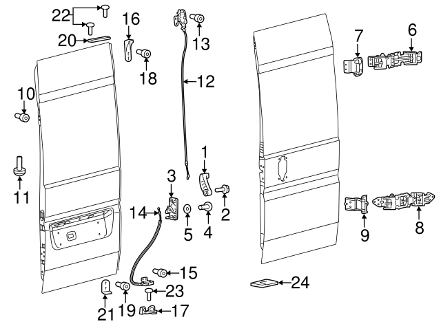 2014-2021 Ram Release Handle - Driver's Side (LH) 1ZP90JXWAB ...