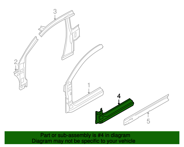 71322-1MD60 - Rocker Panel 2010-2013 Kia Forte Koup | Kia.Parts Store