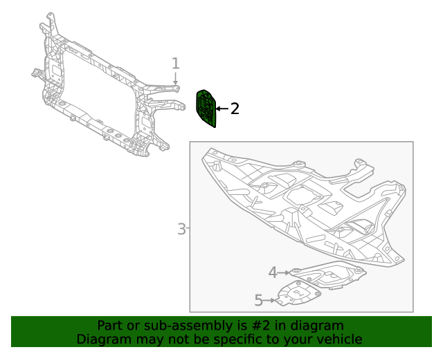 2022-2023 Hyundai Radiator Support Bracket 64575-CW000 | QuirkParts