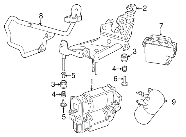 213-997-00-52 - Air Suspension Compressor Line 2017-2023 Mercedes-Benz ...