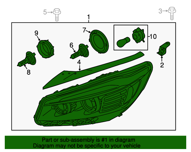 92101-C6000 - Headlamp Assembly 2016-2018 Kia Sorento | Kia.Parts Store