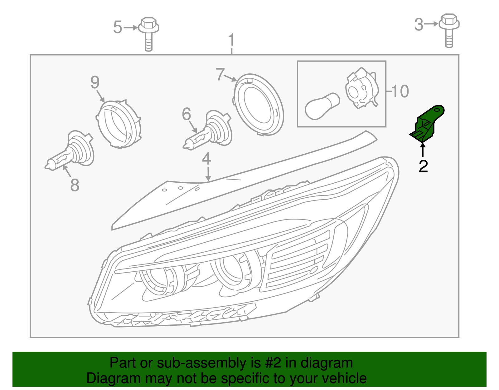 2016-2018 Kia Sorento Headlamp Assembly Rear Bracket 92142-C6000 ...