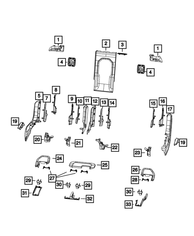 2021-2024 Jeep Grand Cherokee L Recliner Handle, Right 6XT60TX7AC ...