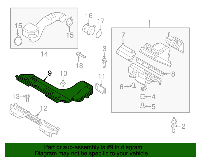 2016-2017 Hyundai Sonata Engine Air Intake Hose 28210-E6100 | OEM Parts ...