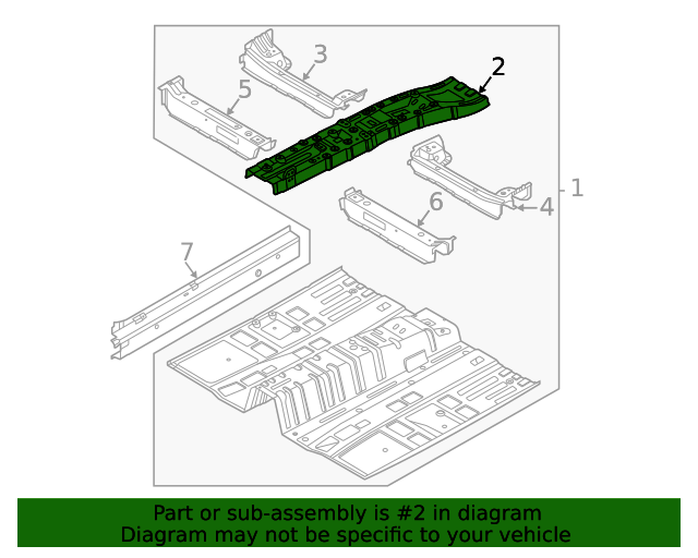 65131-L3000 - Center Reinforced 2021-2023 Kia K5 | Kia.Parts Store
