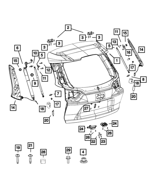 Liftgates and Tailgates for 2021 Jeep Cherokee | Wholesale MOPAR
