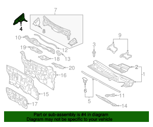 2014-2018 Toyota Yaris Cowl Side Panel 55713-0D090 | Toyota Parts Center