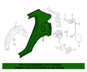 2020-2022 Kia Sportage Quarter Panel 71504-D9C50 | OEM Parts Online