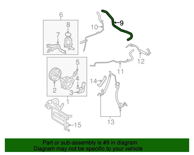 44348-0E020 - Power Steering Reservoir Hose 2006-2009 Lexus | Longo ...