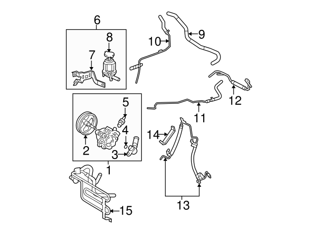44348-0E020 - Power Steering Reservoir Hose 2006-2009 Lexus ...