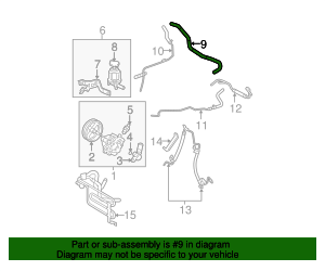 44348-0E020 - Power Steering Reservoir Hose 2006-2009 Lexus ...