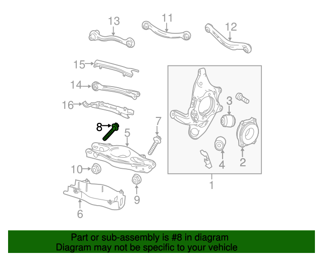 003-990-26-05 - Suspension Control Arm Bolt 2010-2024 Mercedes-Benz ...