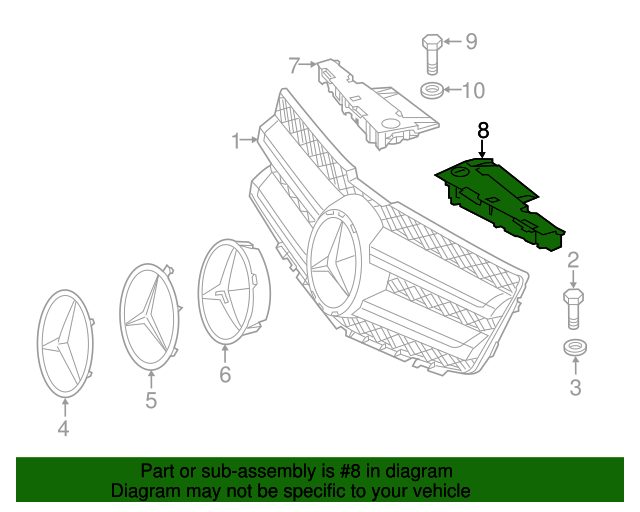 2010-2015 Mercedes-Benz Upper Support 204-885-04-36 | Mercedes-Benz ...