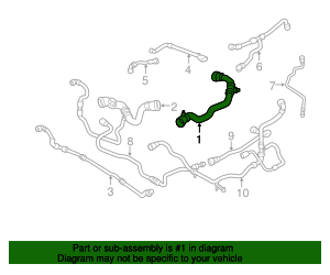 17128616548 - 2016-2022 BMW Upper Hose (17-12-8-616-548) | BMW of South ...