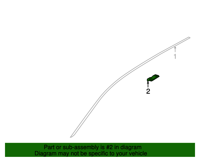 2011-2012 Nissan LEAF Roof Molding Clip 73858-JK05A | Nissan Parts Plus