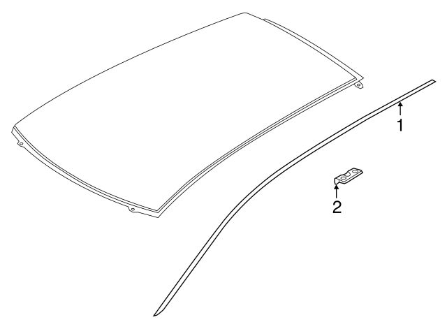 2013-2020 Nissan Leaf Molding Assembly - Roof Side-Right-hand 73852 ...