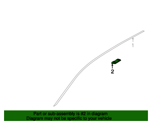 2011-2012 Nissan LEAF Roof Molding Clip 73858-JK05A | Nissan Parts Plus