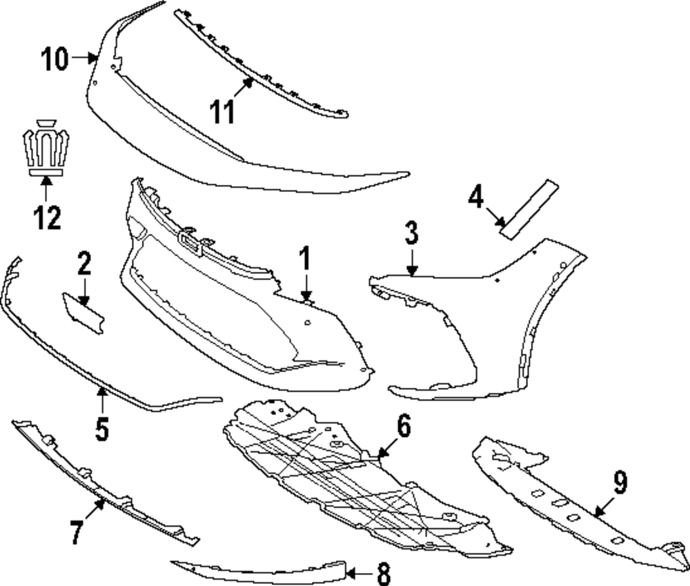 2023-2025 Toyota Crown Bumper Guard 52411-30030 | Toyota Parts Center