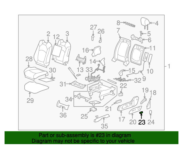 2007-2022 GM Ebony Front Seat Adjustment Knob 15889524 | TascaParts.com