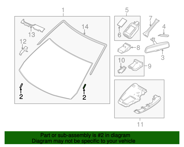 2011-2024 Mazda Windshield Dam BJS7-50-899 | RealMazdaParts.com