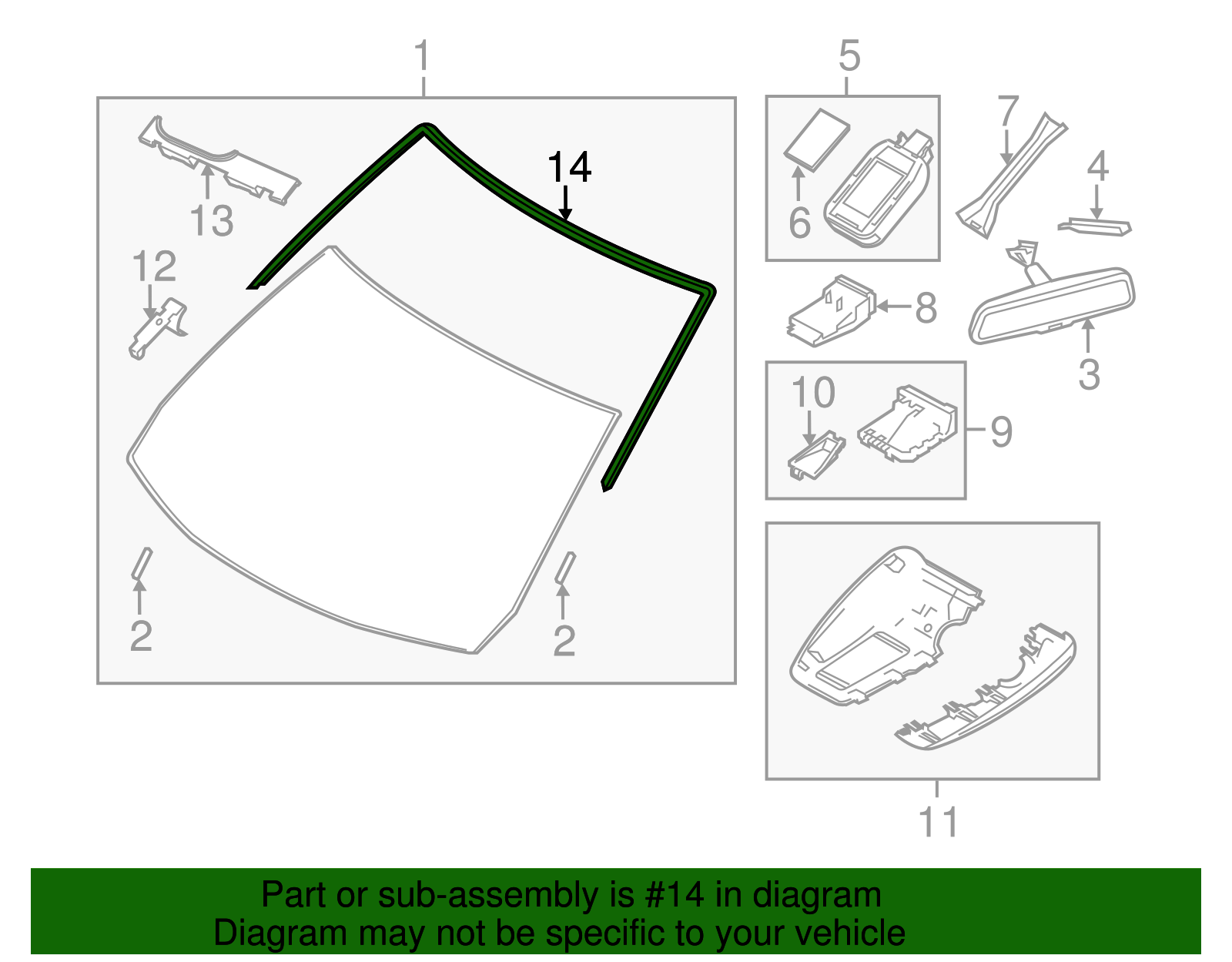 2014-2018 Mazda 3 Reveal Molding BHN9-50-601 | OEM Parts Online